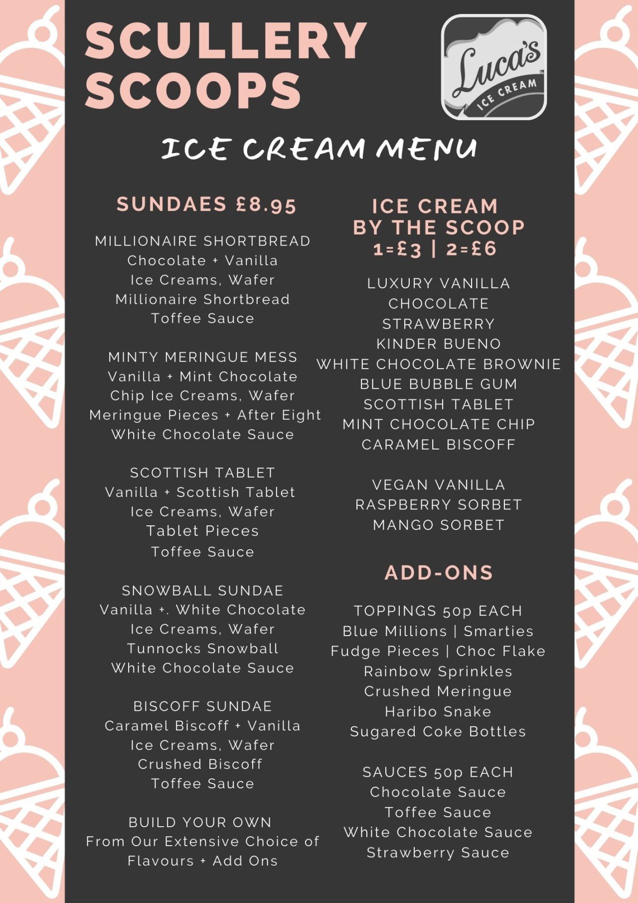 SUNDAE MENU | Newmachar Hotel